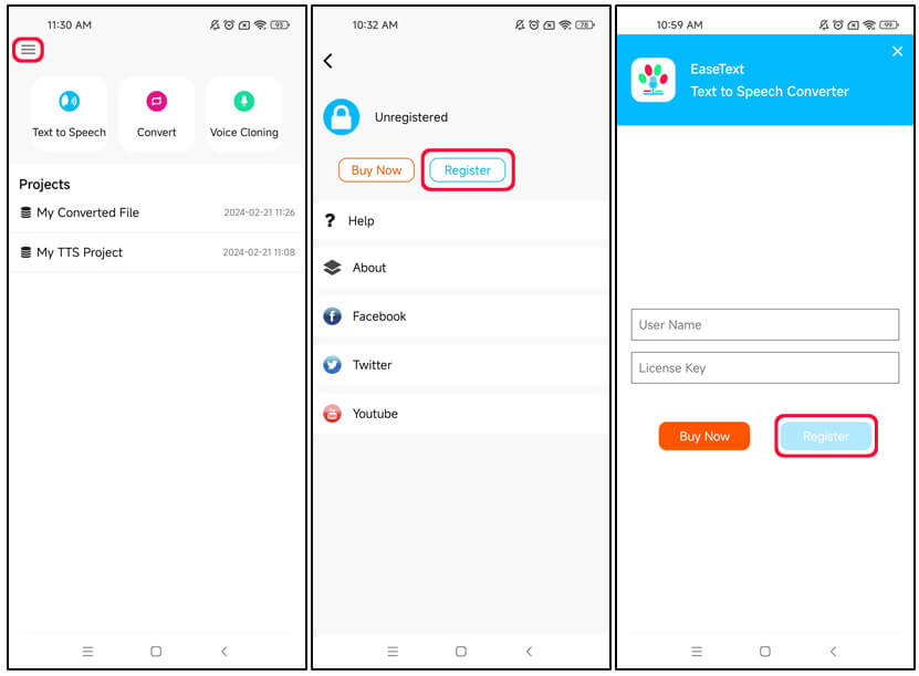 Text to Speech Converter for Android User Guide